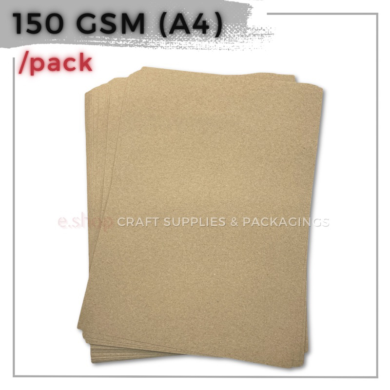 Kraft Paper A4 Printable Brown Paper 80/150/200 GSM | Shopee Philippines