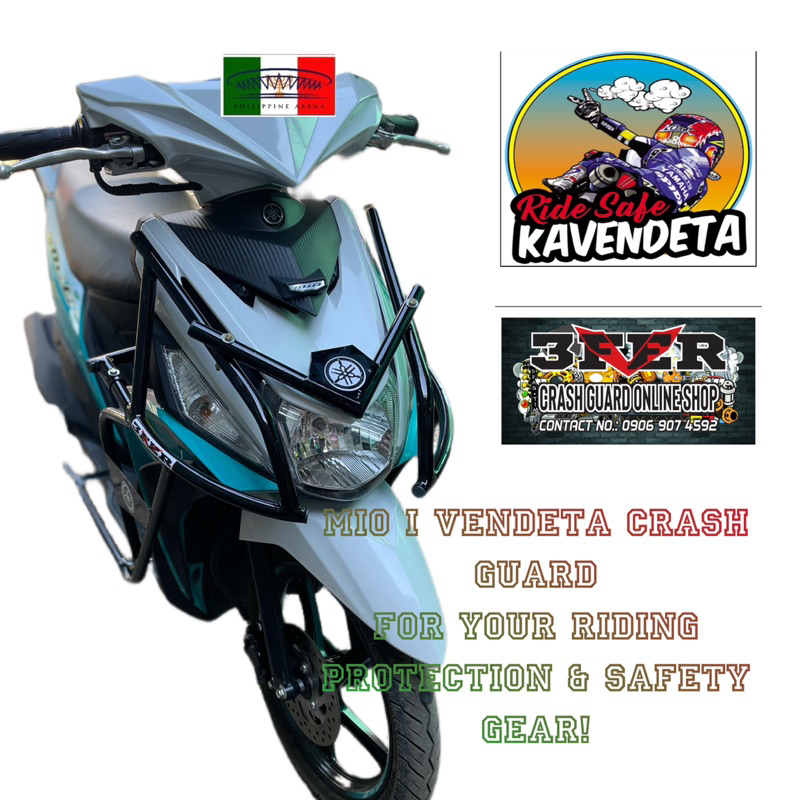 MIO I 125/125s CRASH GUARD WITH V1&v2 DESIGN POWDER COATED FINISH FULL ...