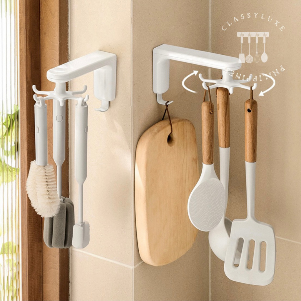 Classy Luxe 360° Kitchen Rotating Hook Shovel Spoon Spatula Storage ...