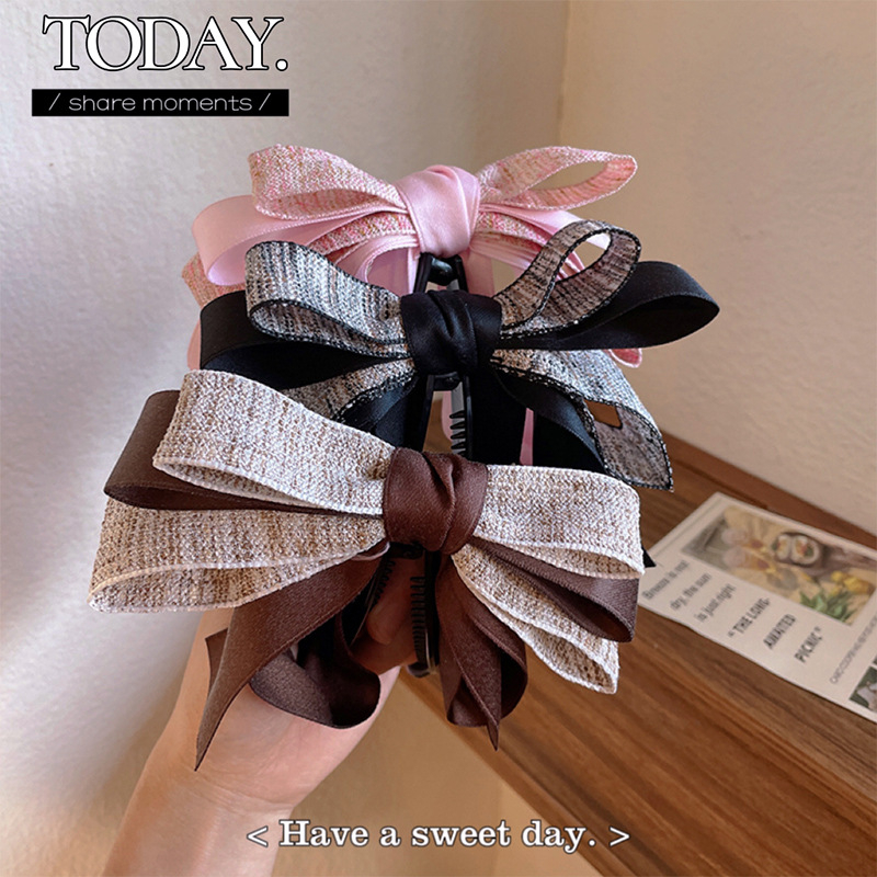 New 2023 Ribbon Bow Banana Hair Clip Hair Pins Barrette Women Hair ...