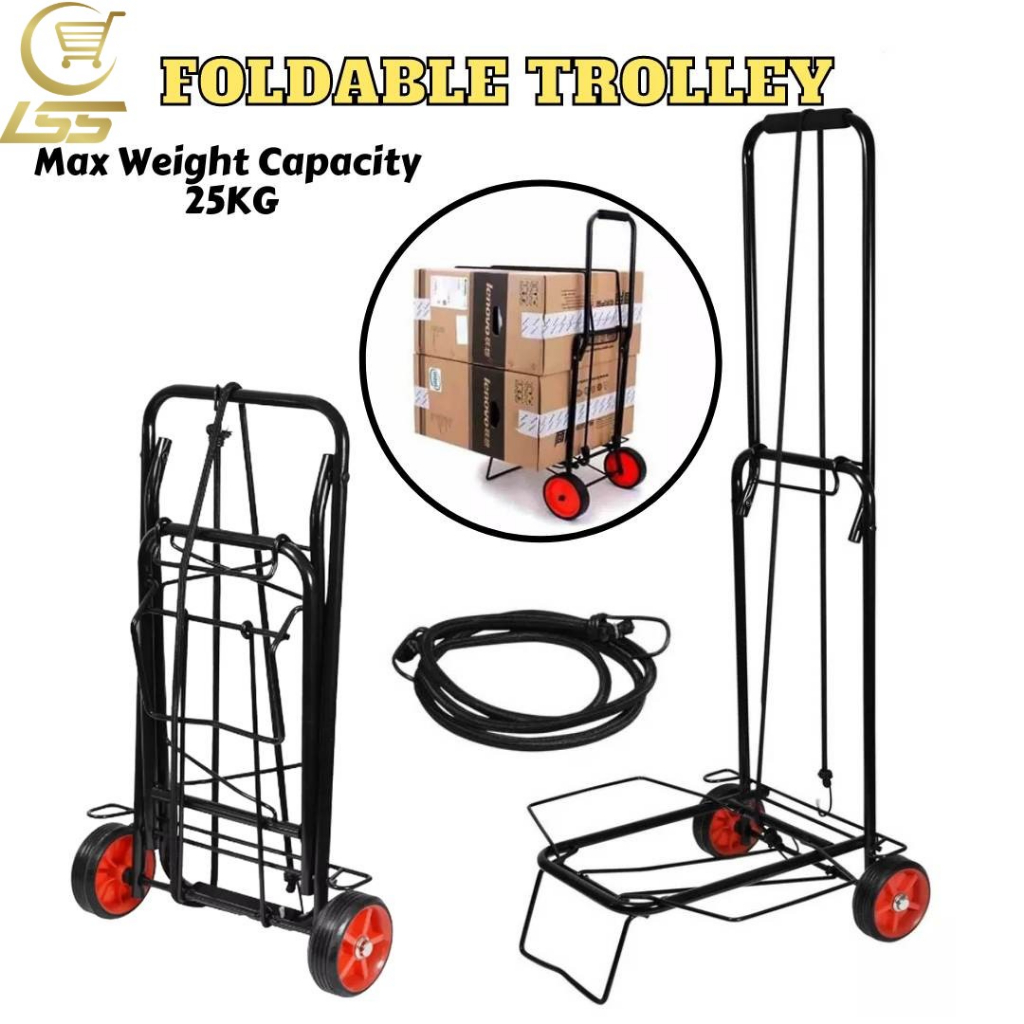 Efeq Multifunction Foldable Trolley Black Grocery Trolley Cart Luggage ...