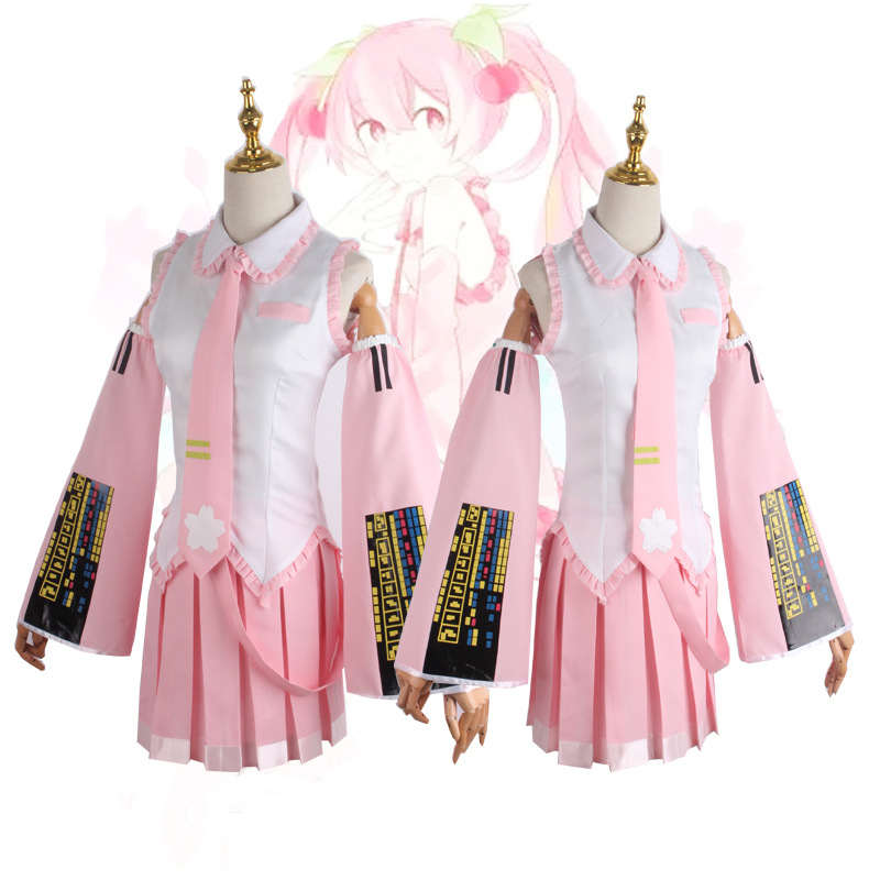 Vocaloid Miku Cosplay Sakura Hatsune MIKU suit maid outfit Costume pink ...