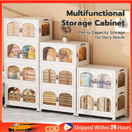 Foldable Storage Box Organizer Folding Plastic Clothes Cabinet Foldable ...
