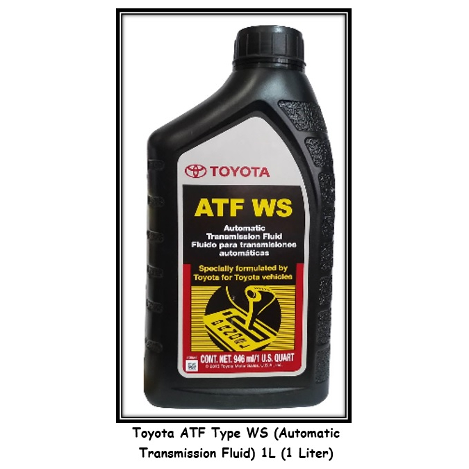 Toyota ATF Type WS (Automatic Transmission Fluid) 1Liter | Shopee ...