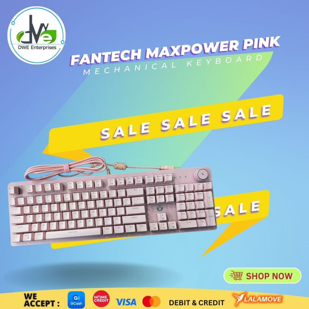 FANTECH MECHANICAL KEYBOARD MAXPOWER PINK | Shopee Philippines