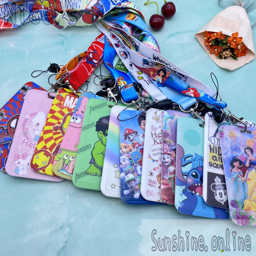 #7175 20mm Cute Cartoon character ID Card Holder Sliding Card Holder ...