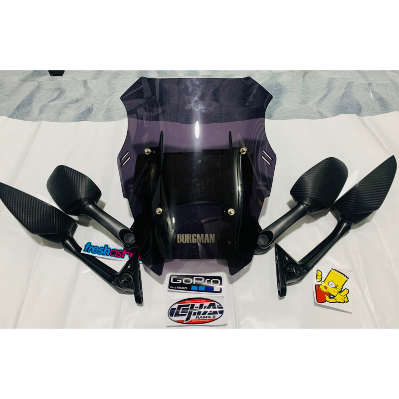 SUZUKI BURGMAN FOR V1,V2 ,EX BRACKET,VISOR,SIDEMIRROR SET | Shopee ...