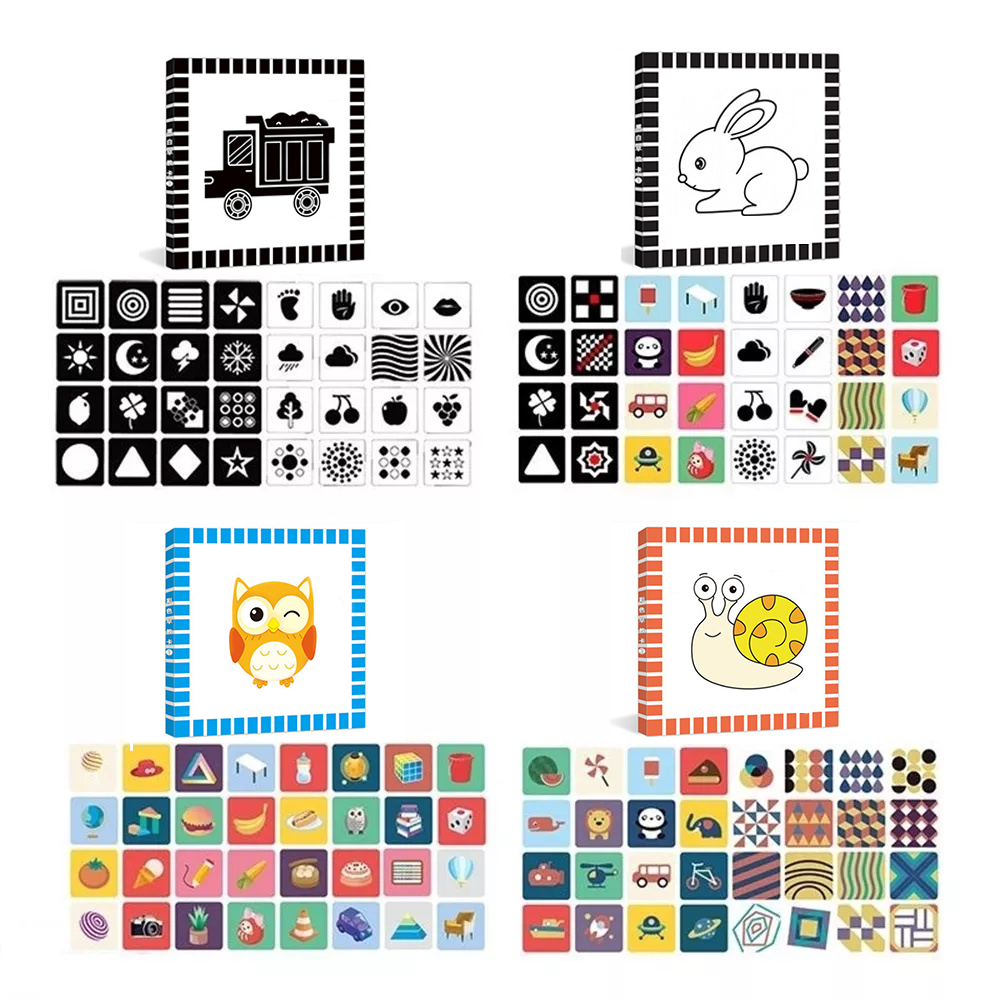 Montessori Early Educational Book for Baby Visual Stimulation Cards ...