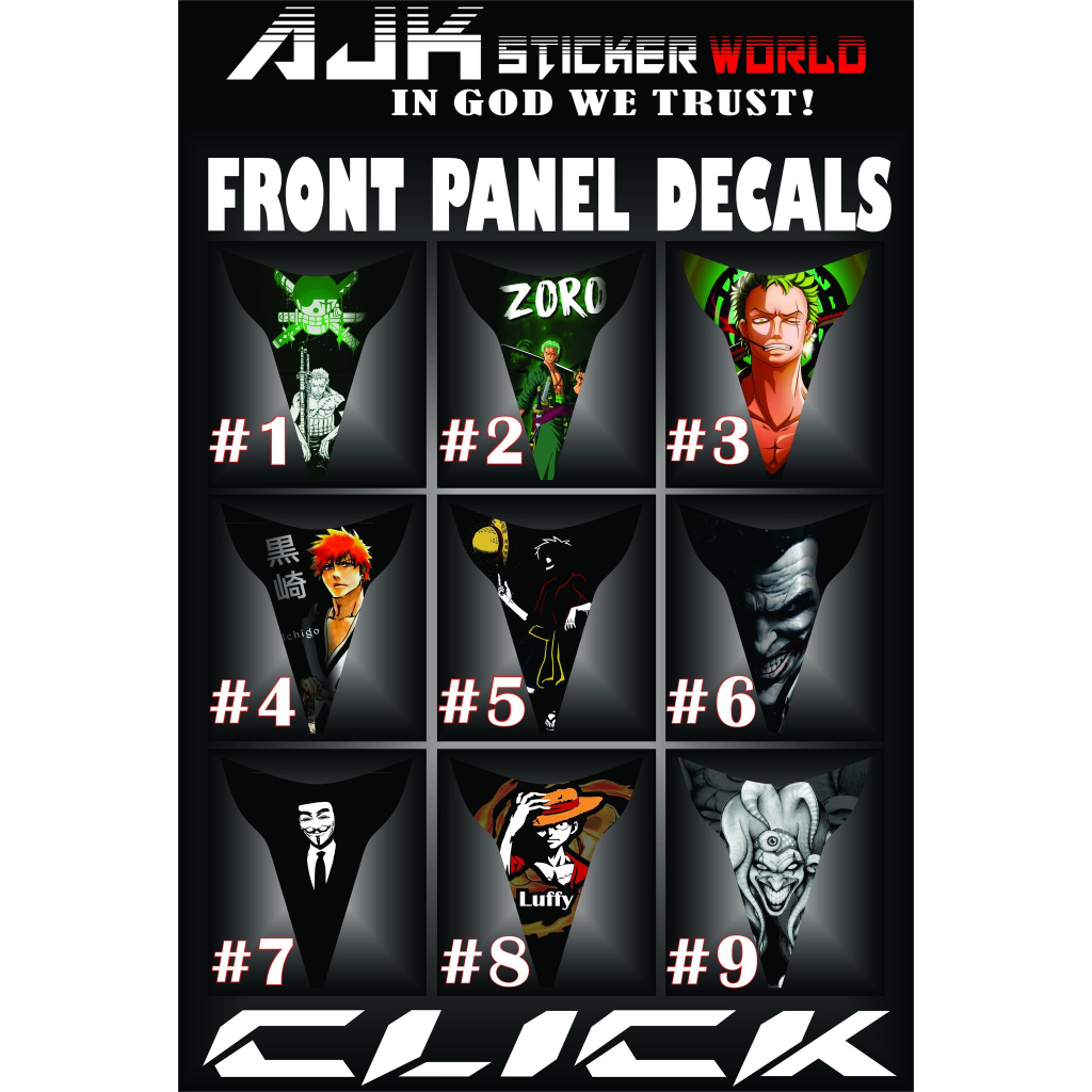 Honda Click Front Panel Decals | Shopee Philippines