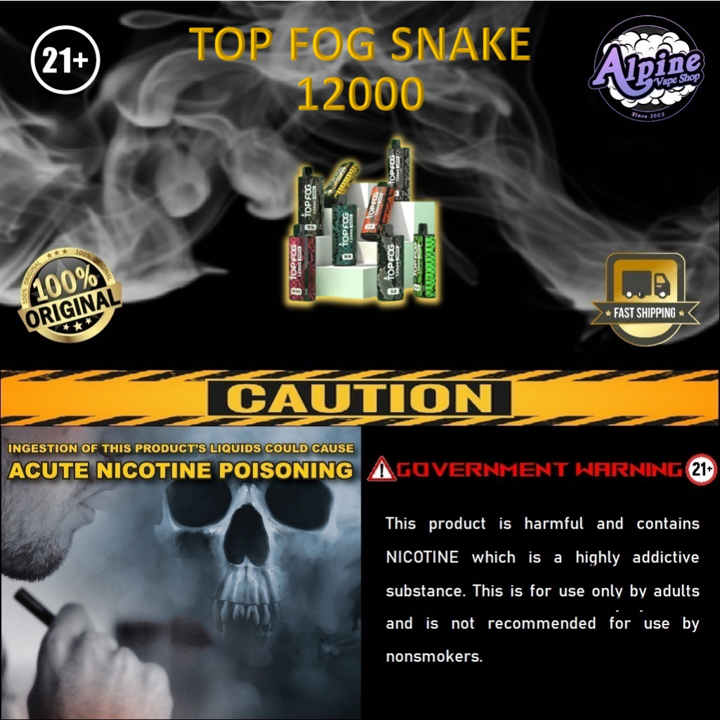 Top Fog Snake 12000 Puffs | Shopee Philippines