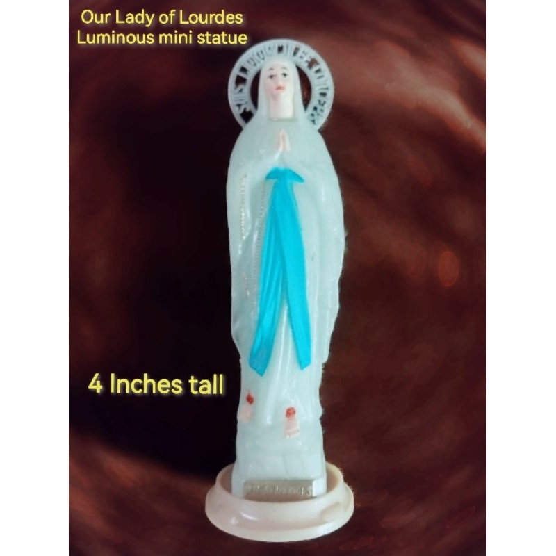 Our Lady of Lourdes Virgin Mary Luminous Statuette | Shopee Philippines