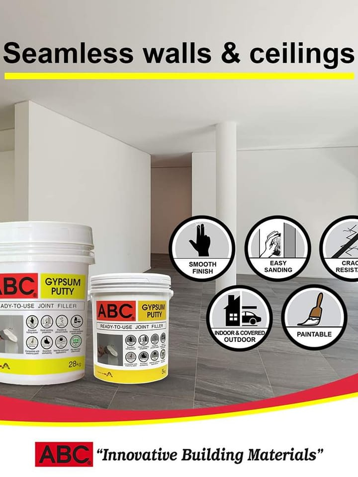 ABC Gypsum Putty 28kg, Ready To Use Joint Filler | Shopee Philippines