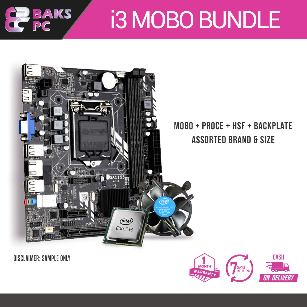 i3 1st - 7th Gen Gaming Bundle | Assorted Mobo Bundle (MOBO + PROCESSOR ...
