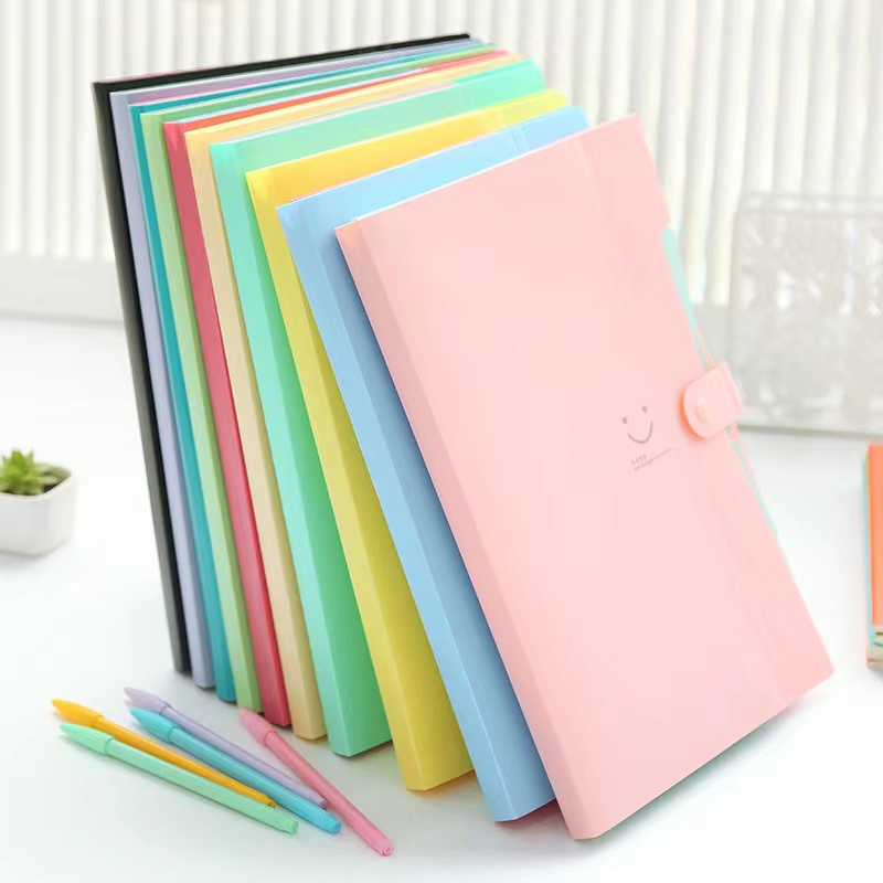 5-Pocket Multifunction Plastic Expanding File Folders Fine A4-Paper ...