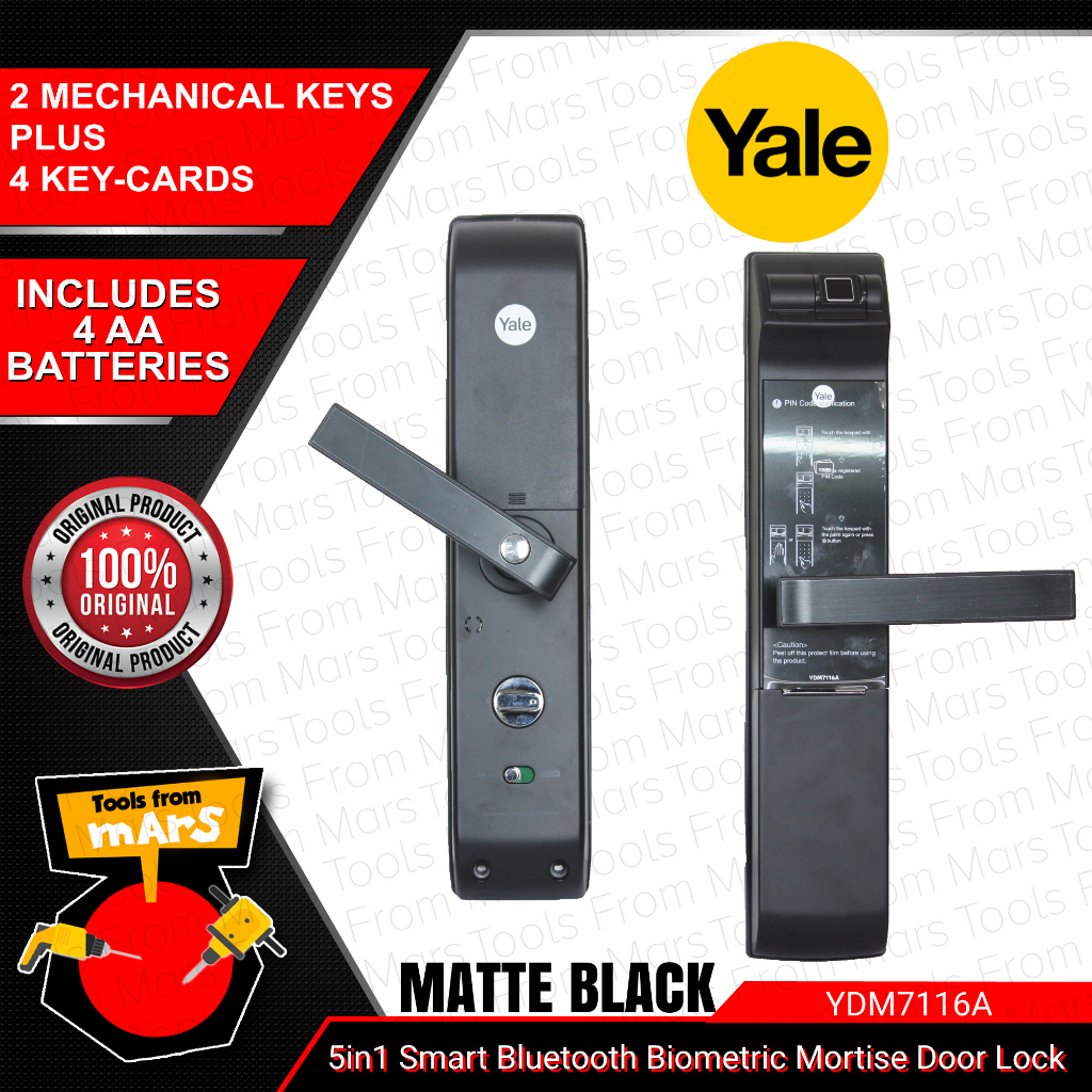 YALE Digital 5in1 Smart Bluetooth Biometric Mortise Door Lock Doorlock ...