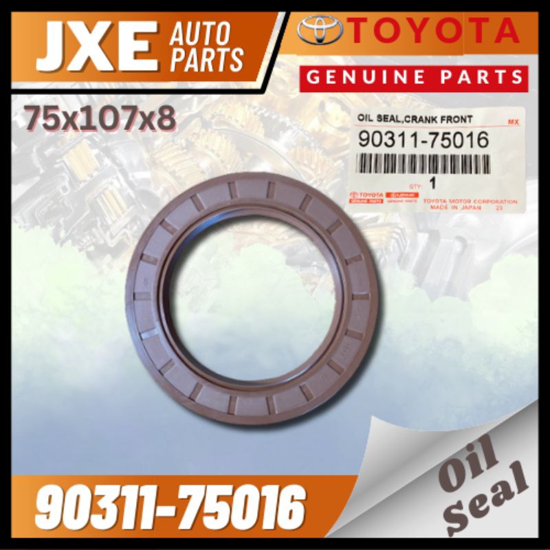 Toyota Oil Seal Crank Front 75x107x8cm for VIOS 1NZ/2NZ 2003-2005 ...