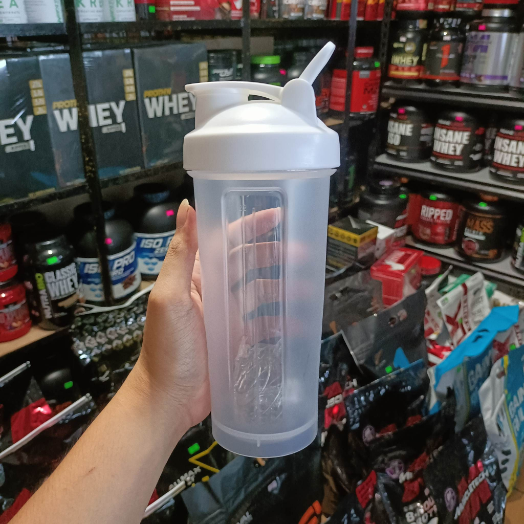 PROTEIN SHAKER 600ML WITH HANDLE AND SHAKER BALL TUMBLER | Shopee ...