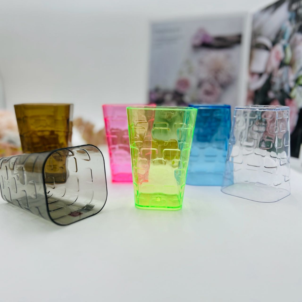 MC Mart】6Pcs/Set New Style Acrylic High Grade Plastic Drinking Cups ...