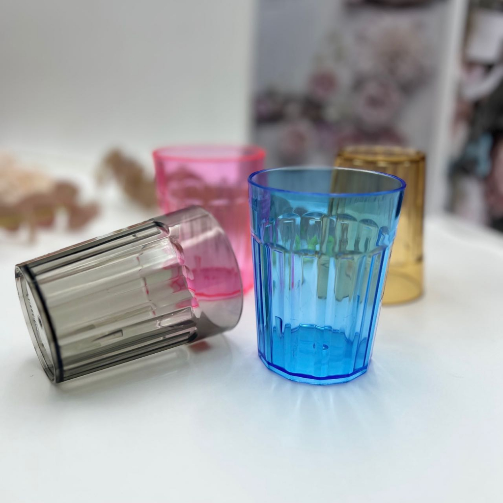 MC Mart】6Pcs/Set New Style Acrylic High Grade Plastic Drinking Cups ...