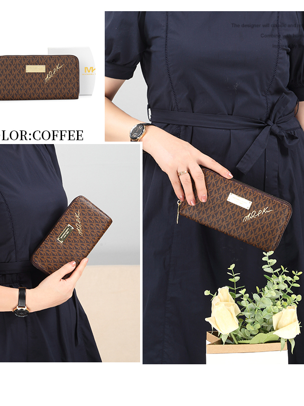 Irene Novy 912L Long Wallet Lady Wallet With Box Big Zipper Wallet Card ...
