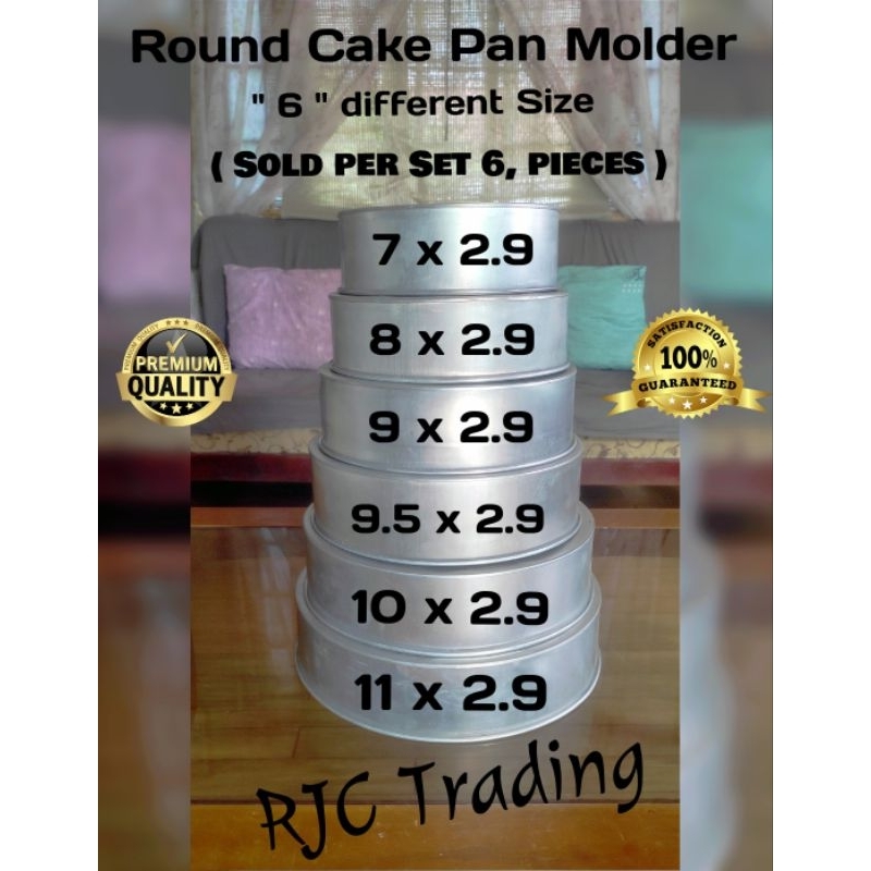 Round Cake Pan Molder 2"90 inches Height Standard ( Sold per 6 Pieces ...
