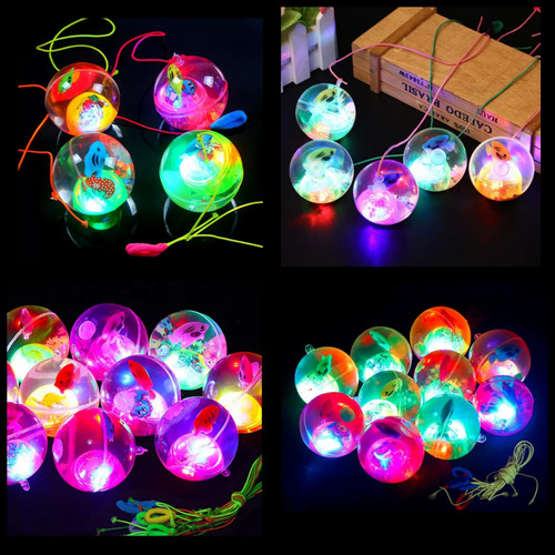 MASAYA NEW COD! crystal ball Colorful elastic ball A bouncy ball that ...
