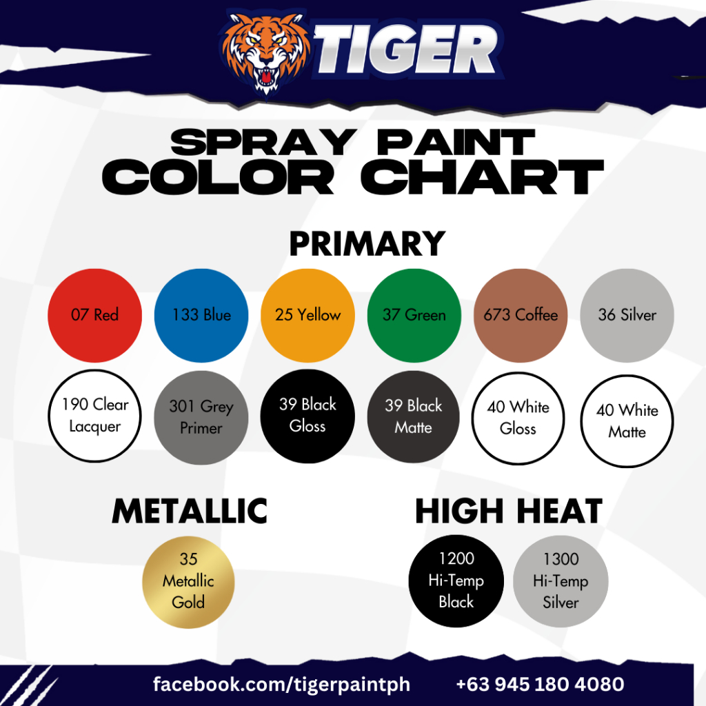 Tiger Spray Paint - Package 5 | Shopee Philippines