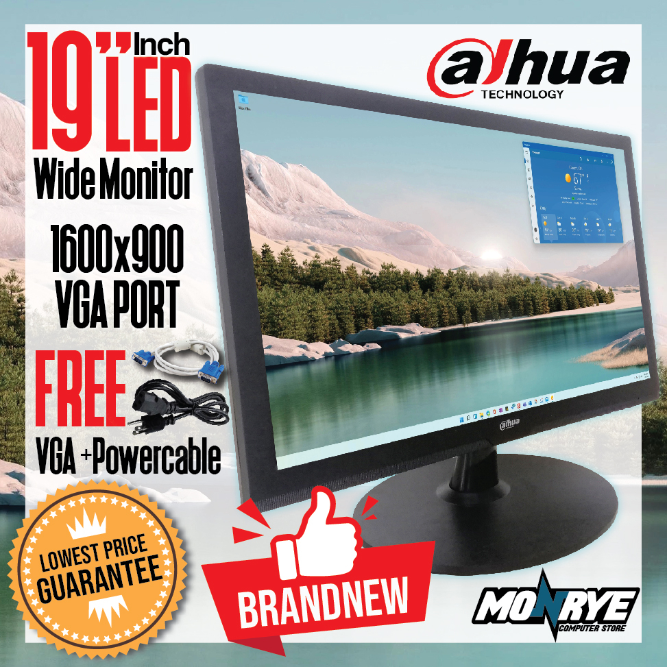 Monitors - DAHUA BRANDNEW WIDE - LED - 18.5/19/20/22/24 etc.- WITH ...