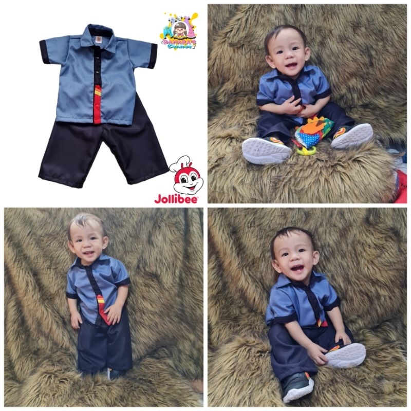 JOLLIBEE MANAGER COSTUME POLO+PANTS+NAME PLATE | Shopee Philippines