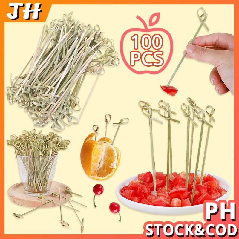 100Pcs Disposable Cocktail Bamboo Picks Bamboo Cocktail Picks Bamboo ...