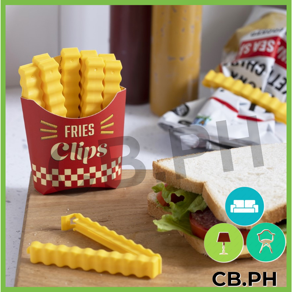 CB.PH 12PCS Cute French-Fries-Shaped Bag Clips to Seal Opened Food ...