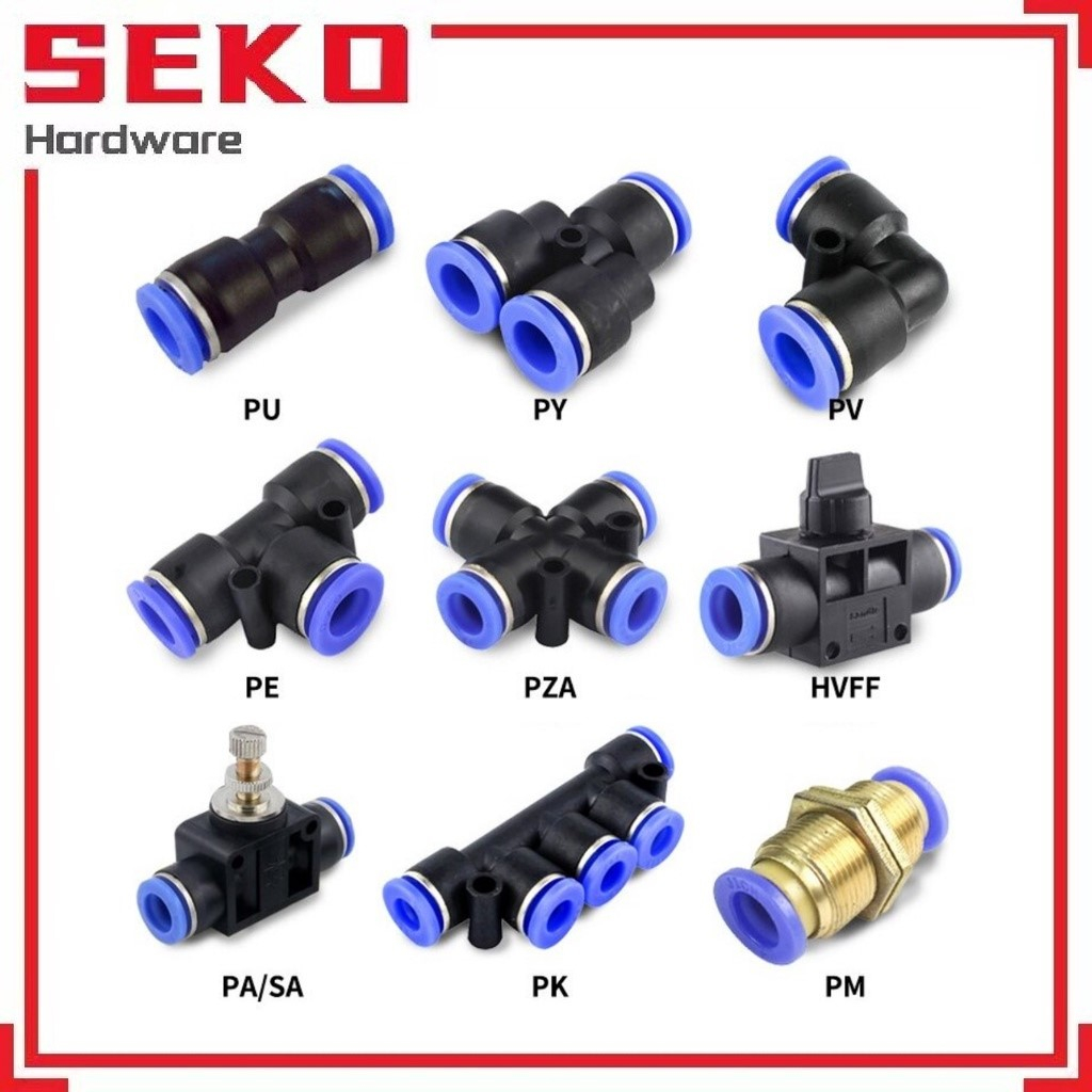 Pneumatic Fitting Pipe Connector Tube Hair Quick Fittings Water Push In ...