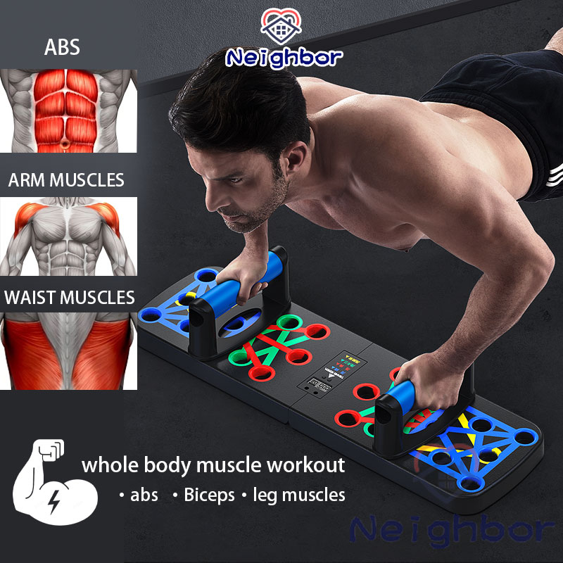 1Pair Gym Push Up 2 Push-Up Support H-Type Stand Ideal To Shape Your ...
