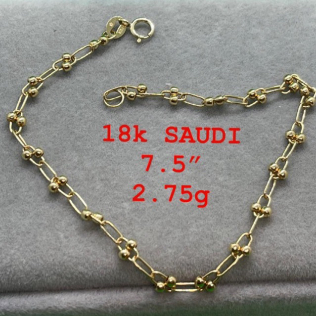 COD PAWNABLE 18k SAUDI GOLD BRACELET | Shopee Philippines