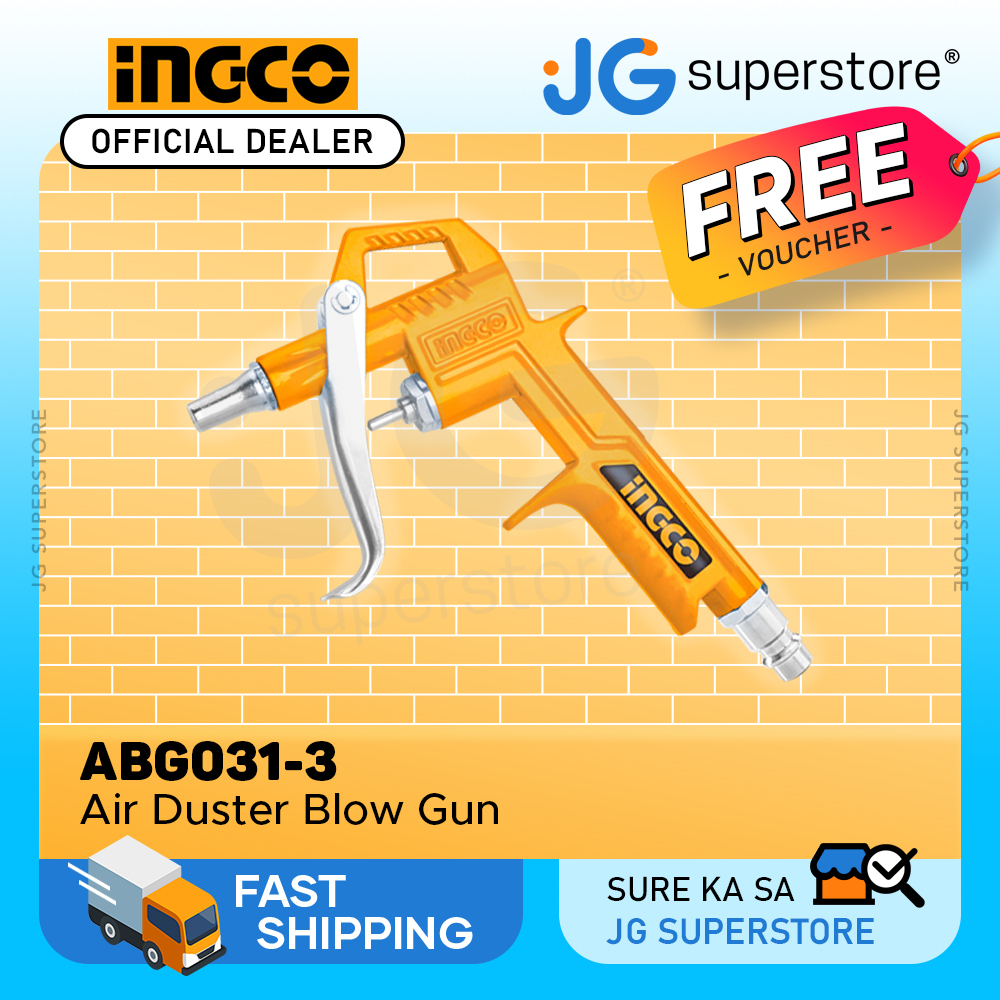 INGCO Air Duster Blow Gun with NITTO Type Connector ABG031-3 and ABG081-3 w/ 80mm Extension ...