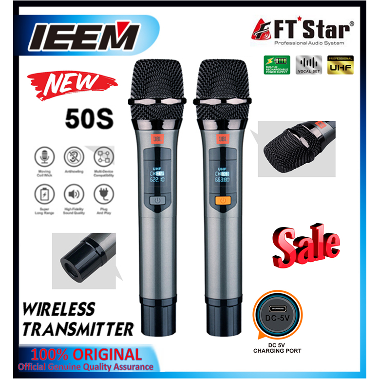 THE NEW 50 S 2in1 new universal wireless microphone | Shopee Philippines