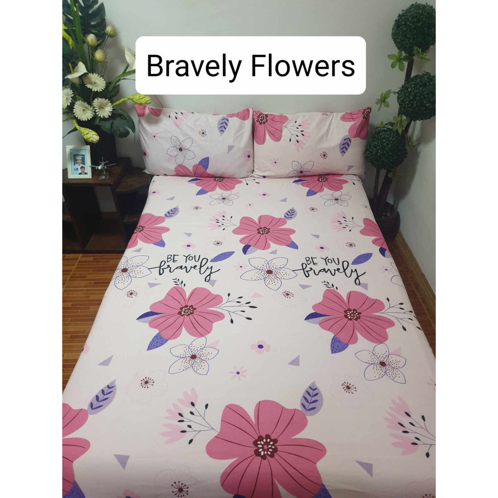 Fully Garterize Bravely Flowers 100% Premium Canadian Cotton Bedsheets ...
