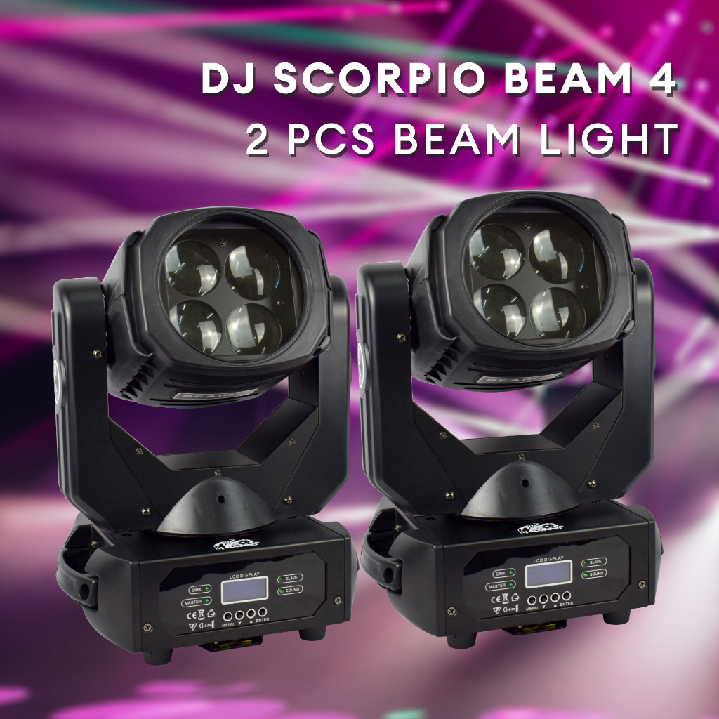 Beam 4 (DJ SCORPIO) - 2 pcs LED Super Beam Moving Head Stage Light Beam ...