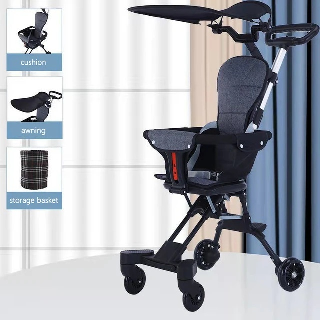 Foldable Stroller Lightweight Stable Soft Seat Hand Push For Baby ...