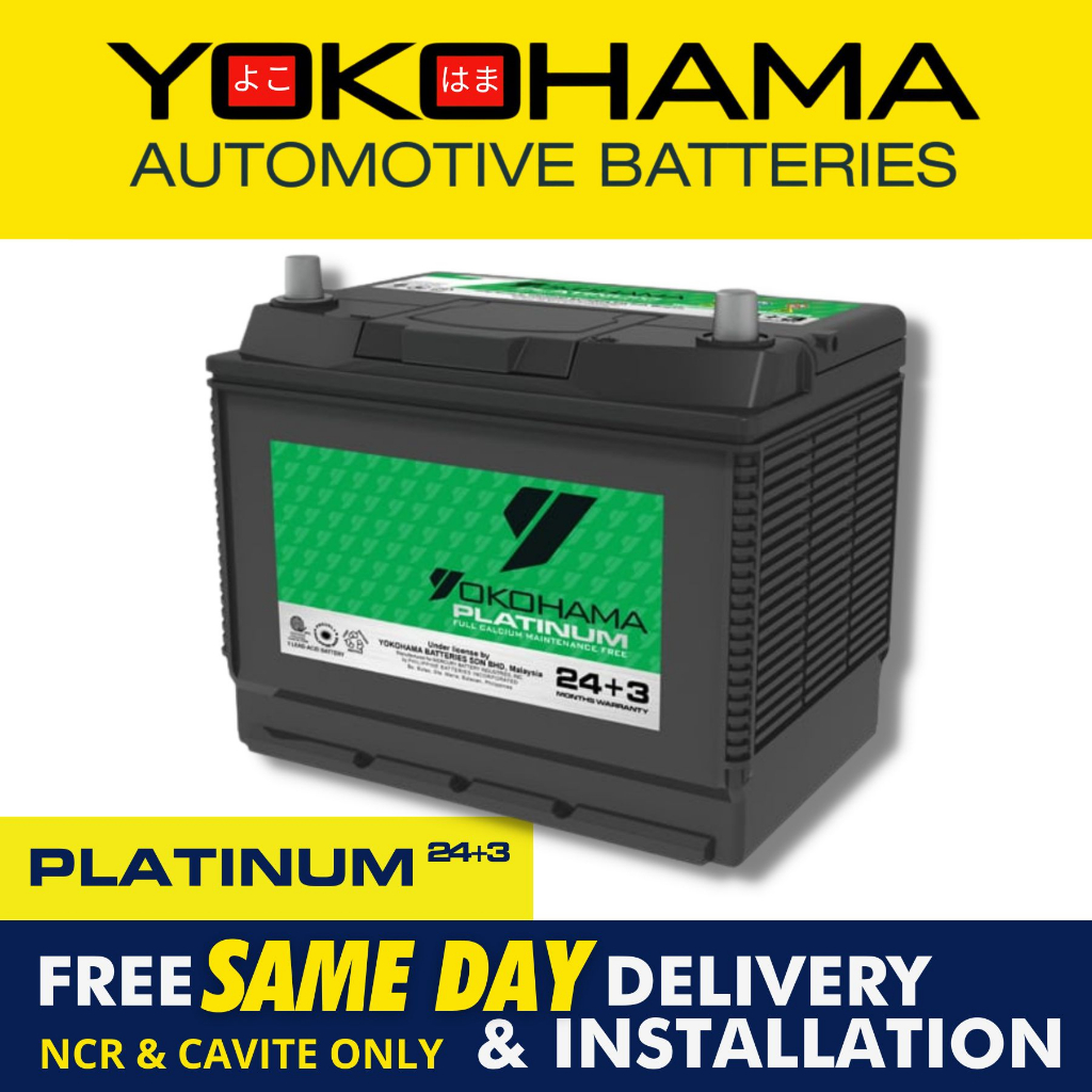Yokohama Platinum 3SM/ N70/ D31 Maintenance Free Car Battery (27 Months Warranty) NCR & Cavite ...