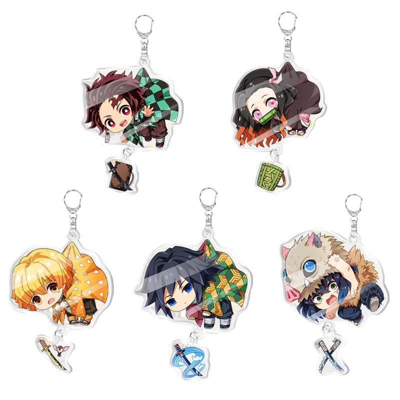 Demon Slayer keychain Weapon Pendant Tanjirou Nezuko Zenitsu Inosuke ...