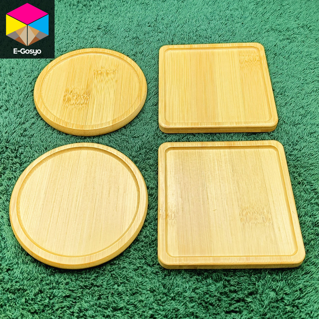 20 pcs Bamboo Coaster Plain No Engrave | Shopee Philippines