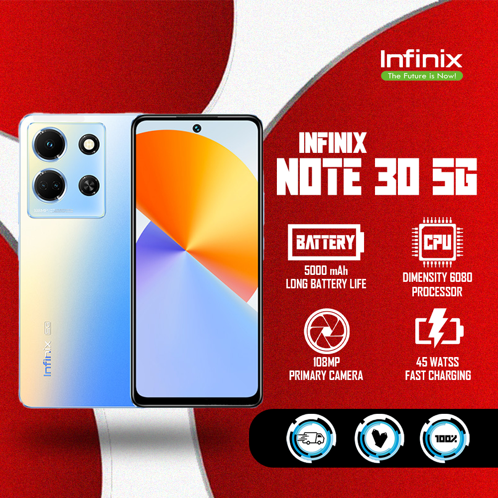 Infinix Note 30 5G | 8GB RAM | 128GB ROM | Dimensity 6080 | 6.78 LCD ...