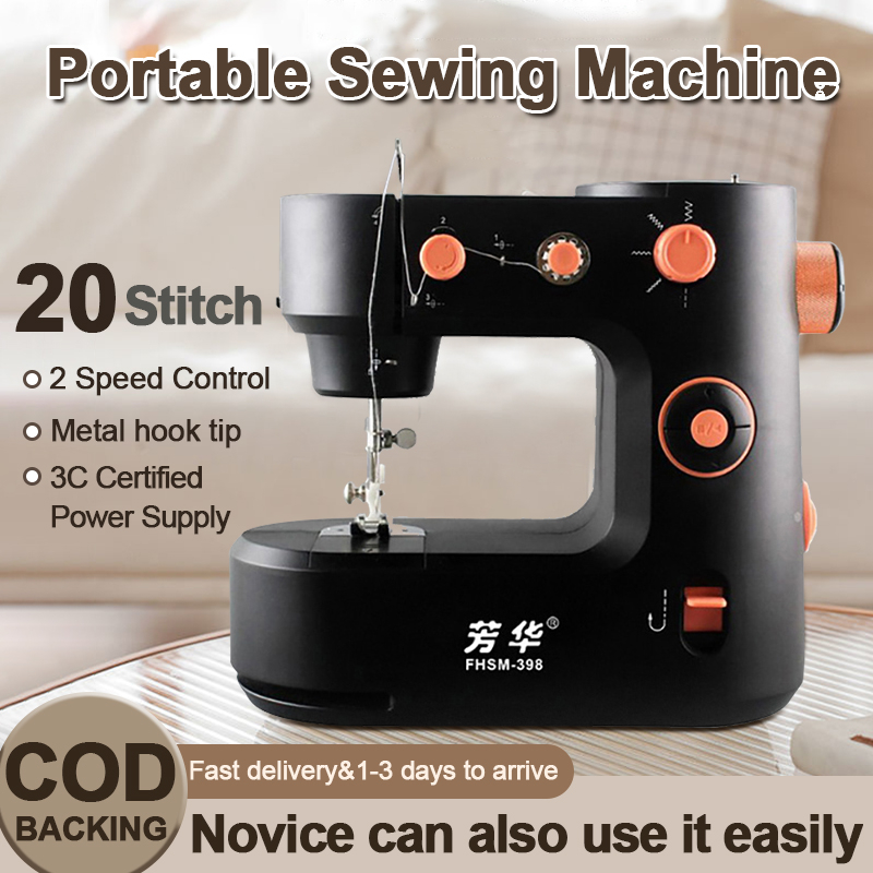 20 Stitches Portable Electric Sewing Machine Mini Household ...