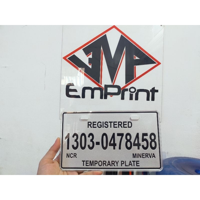 NEW SIZE 6MM ACRYLIC MAKAPAL TEMPORARY PLATE MOTORCYCLE / CAR VIRTUAL ...