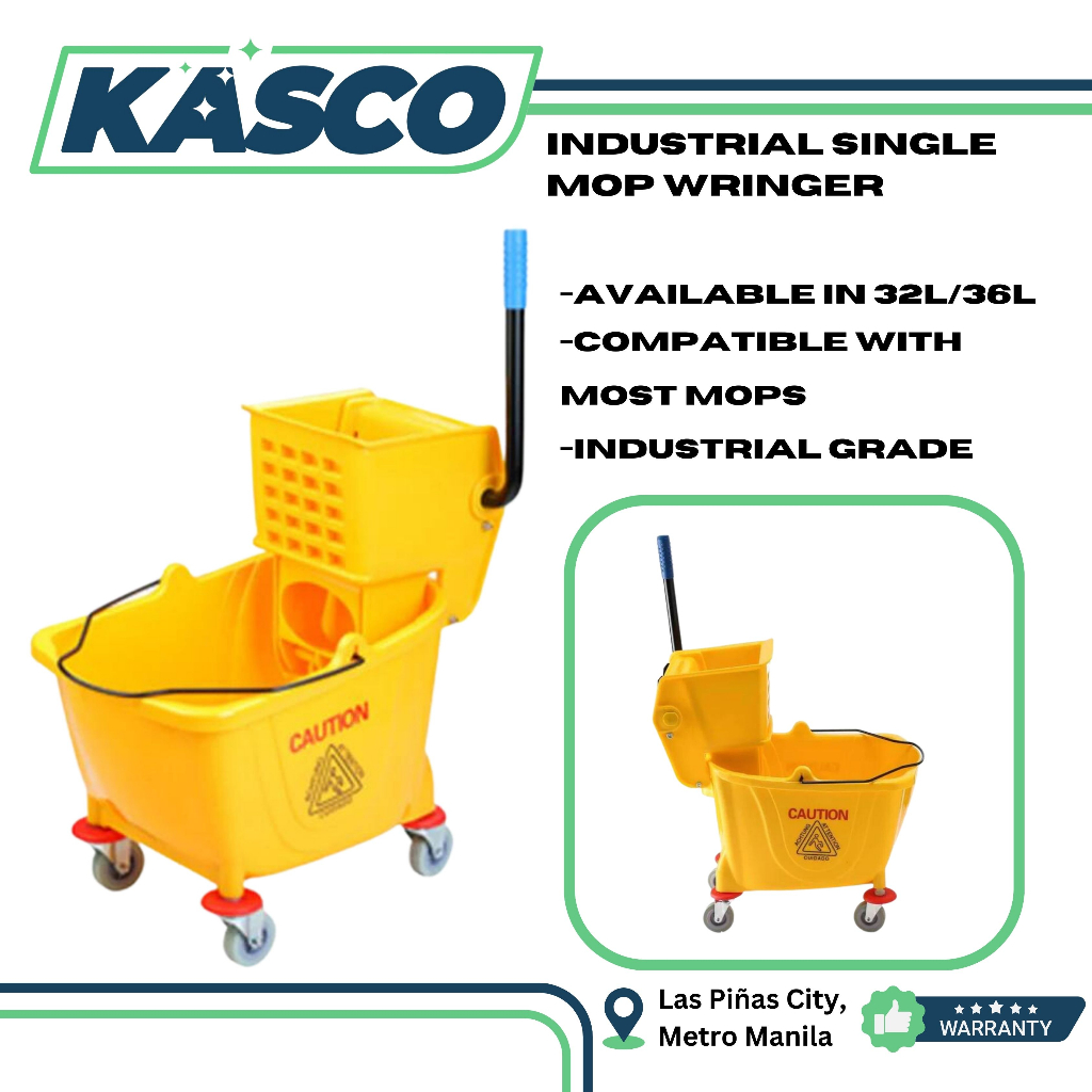 Industrial Single Mop Squeezer Wringer Trolley 36L/32L sold by KASCO ...