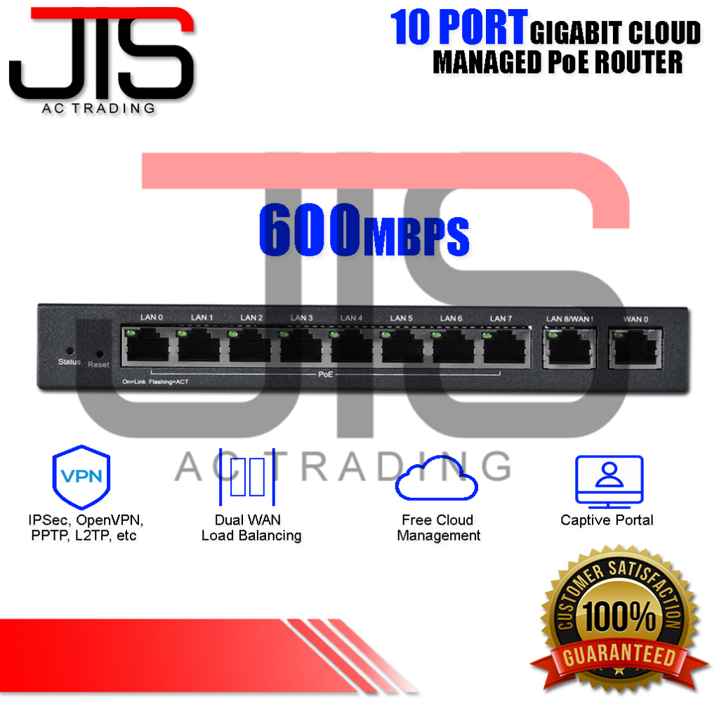 EG210G-P 10-Port Gigabit Cloud Managed PoE Router | Shopee Philippines