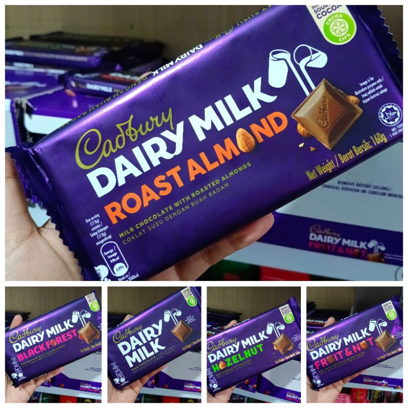 CADBURY DAIRYMILK CHOCOLATE BAR 160G SNACKS | Shopee Philippines