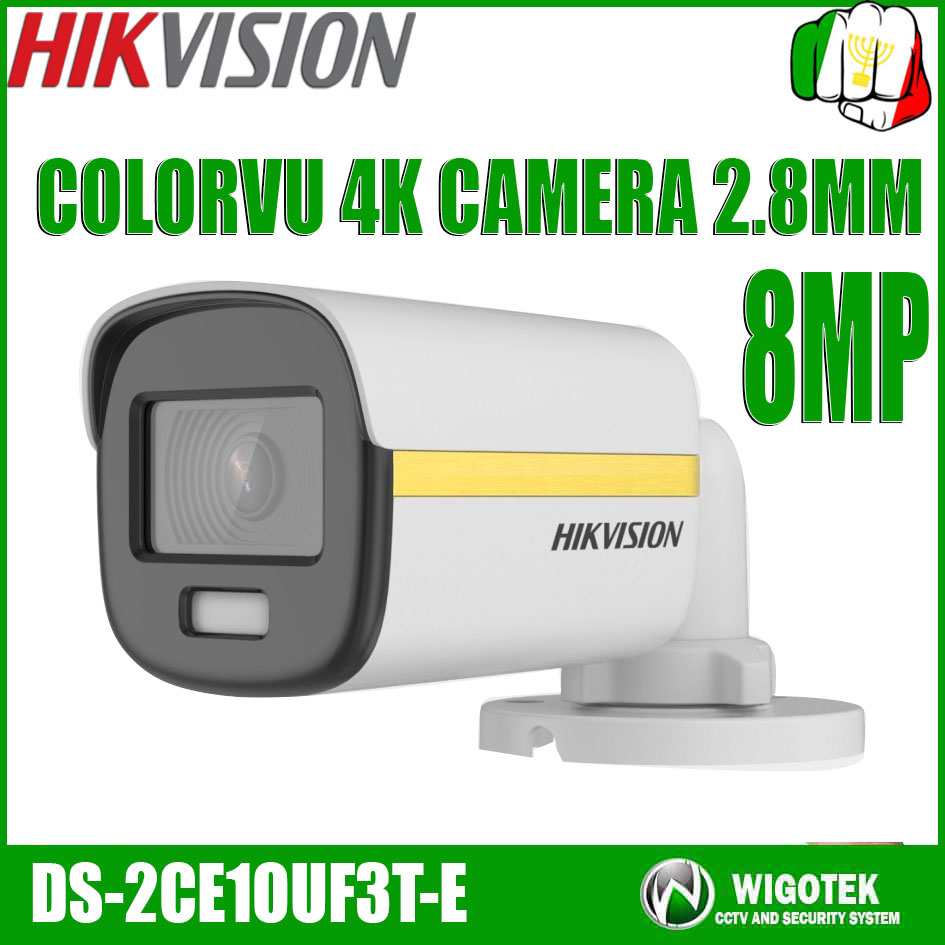 HIKVISION COLORVU BULLET CCTV CAMERA 8MP DS-2CE10UF3T-E 2.8MM | Shopee ...