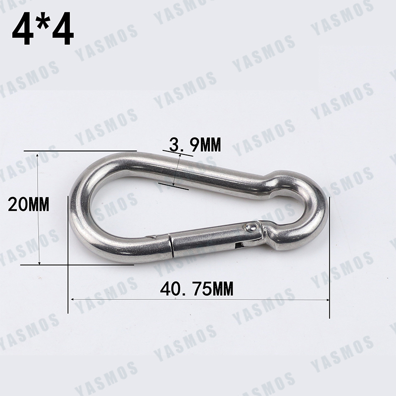 Heavy duty Carabiner Clip Spring-Snap Hook D-Ring 4mm 5mm 6mm 7mm ...